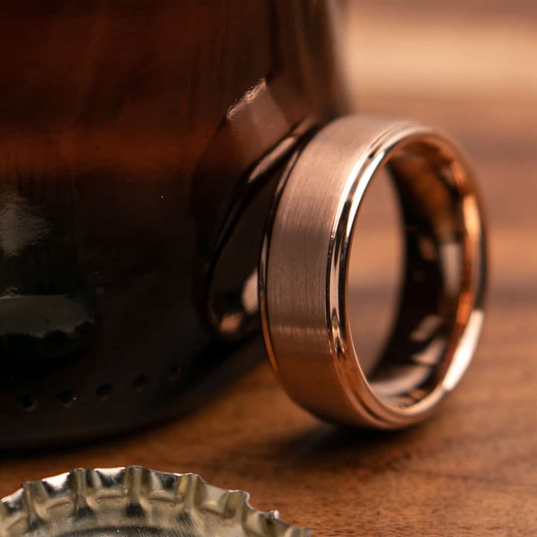 Neo Rose Gold Men's Wedding Ring – Mettle Rings