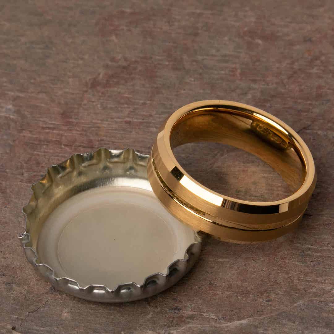 Walker Gold Tungsten Carbide Men's Wedding Ring – Mettle Rings